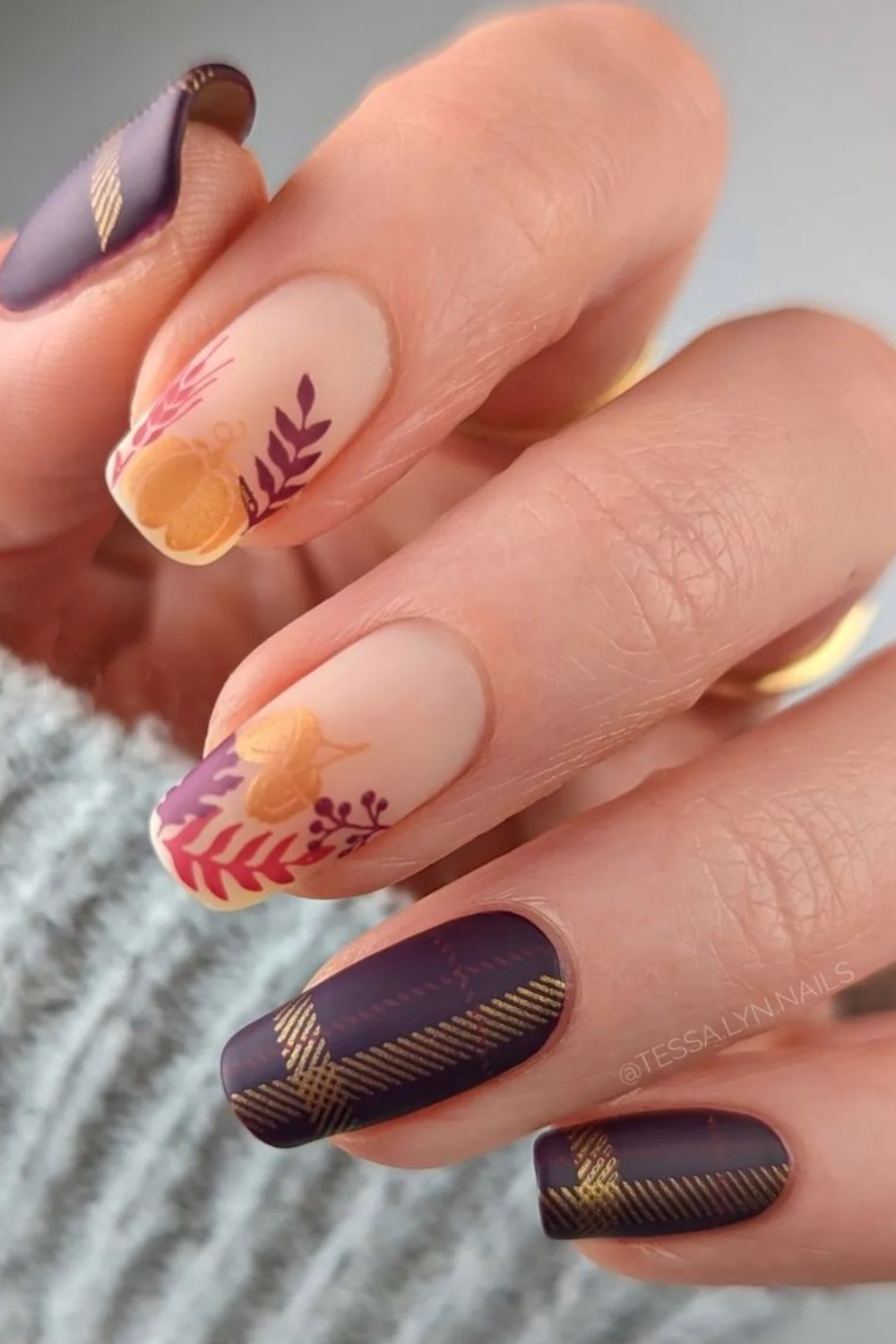 25 Impresionantes Diseños de Uñas para Acción de Gracias 🍁 ¡Luce Unas ...