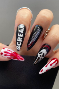 49 Creepy Cute Ghost Face Nails That Are Hauntingly Gorgeous!