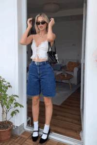 26 Jorts Outfits That Feel Effortless, Casual, And Just The Right ...